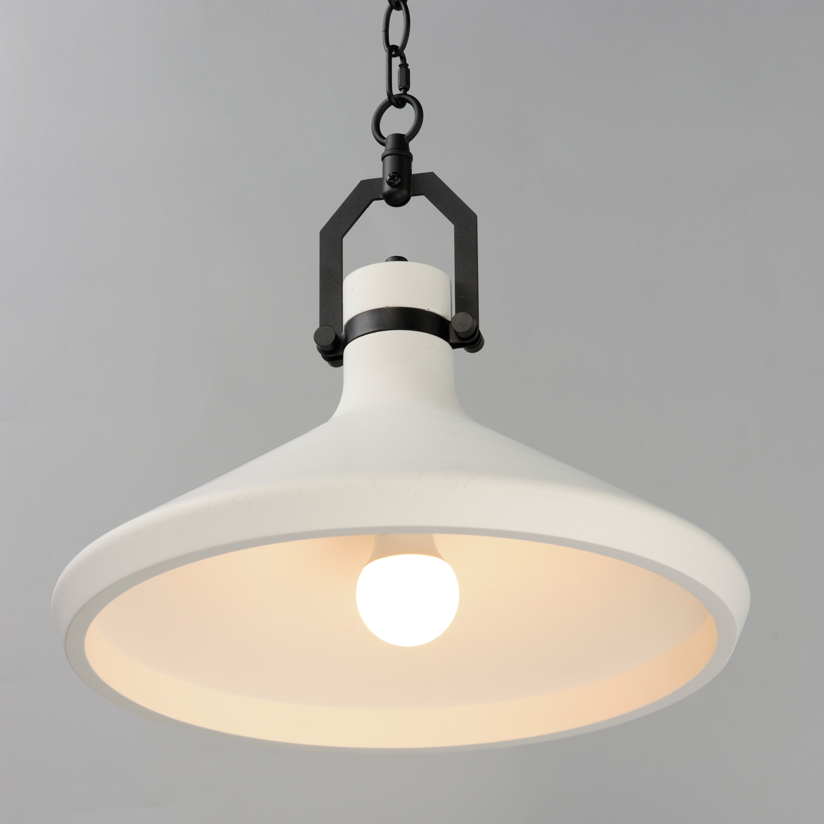 Lumi 16 White Plaster Pendant - Single Pendant - Maxim Lighting